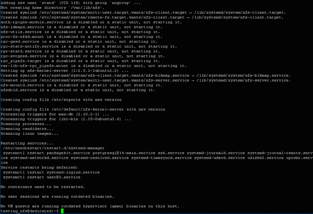 Налаштування монтажу NFS в Ubuntu 20.04 — Хостинг-компанія FREEhost.UA